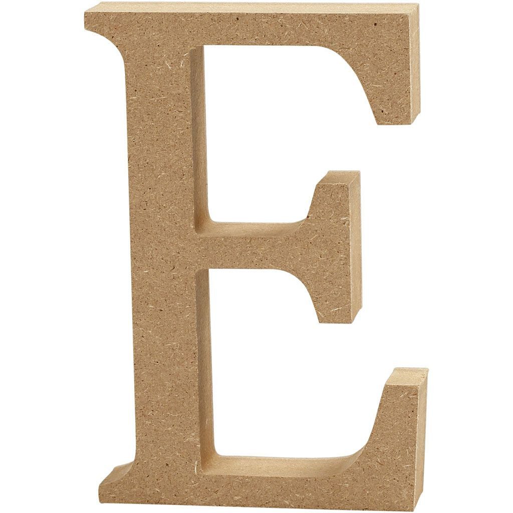 BOKSTAV E 13CM MDF - Materialbutiken.se